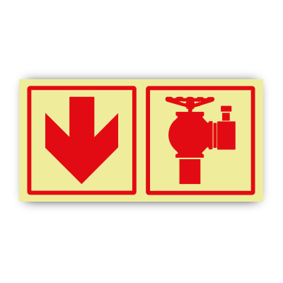 Fire Hydrant Location Down Safety Sign – F15 - Spear Labels