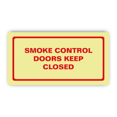 Smoke Control Safety Sign – F42 - Spear Labels