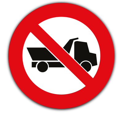 No Entry for Heavy Vehicles Safety Sign – PV15 - Spear Labels