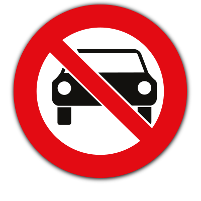 No Entry for Vehicles Safety Sign – PV16 - Spear Labels