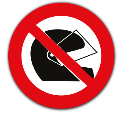 Hearing of Safety Helmets Prohibited Safety Sign – PV18 - Spear Labels