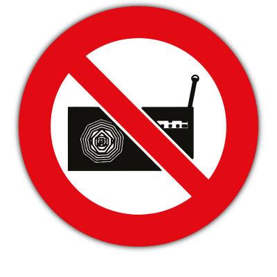 No Loud Music Safety Sign – PV36 - Spear Labels