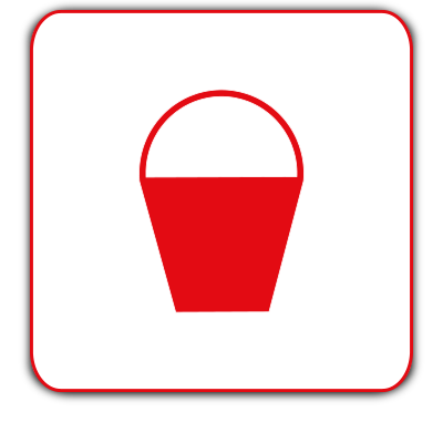 Bucket with Fire Fighting Sand Safety Sign – FB11 - Spear Labels