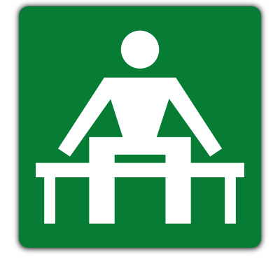 Waiting Place Safety Sign – GA14 - Spear Labels