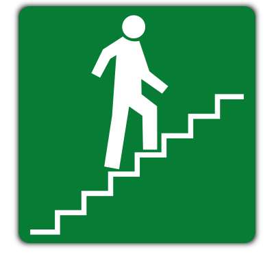 Stairs Going Up Safety Sign – GA18 - Spear Labels