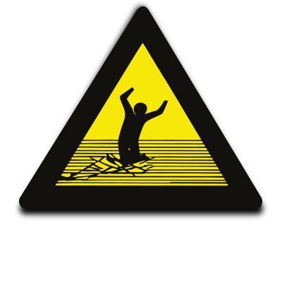 Beware of Fragile Surfaces Safety Sign – WW10 - Spear Labels