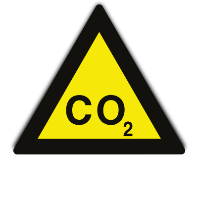 Beware of Carbon Dioxide Safety Sign – WW15 - Spear Labels