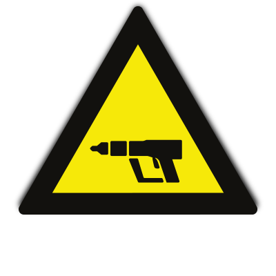 Beware of Nail Gun Safety Sign – WW31 - Spear Labels