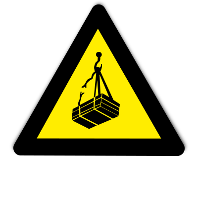 Beware of Suspended Objects Safety Sign – WW38 - Spear Labels